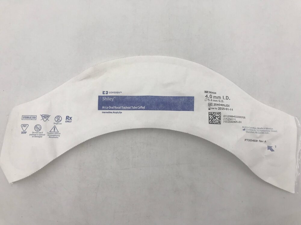 Covidien 86444 Shiley Hi-Lo Oral/Nasal Tracheal Tube Cuffed ...