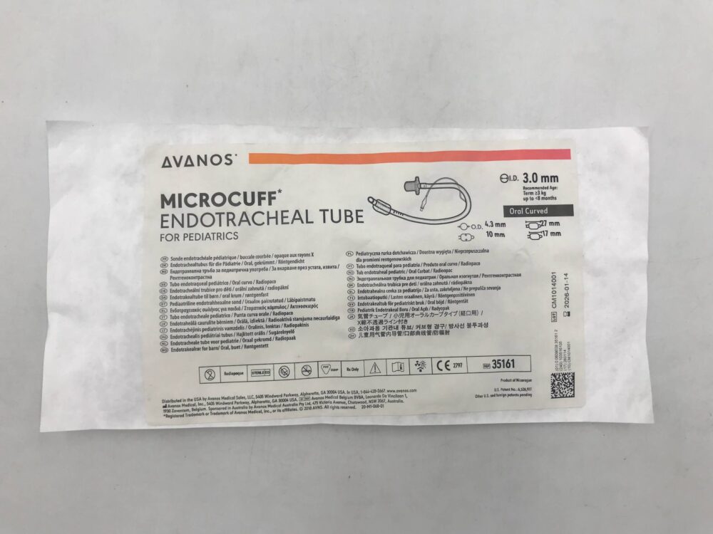 AVANOS 35161 Microcuff Endotracheal Tube for Pediatrics Oral Curved 3 ...