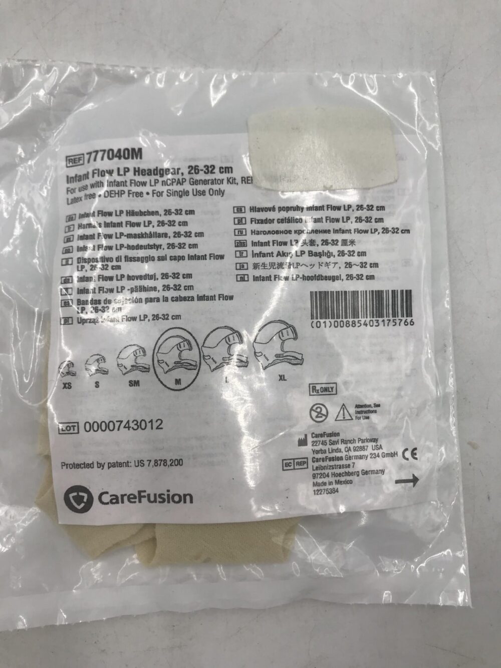 CareFusion 777040M Infant Flow LP Headgear 26-32cm - GB TECH USA