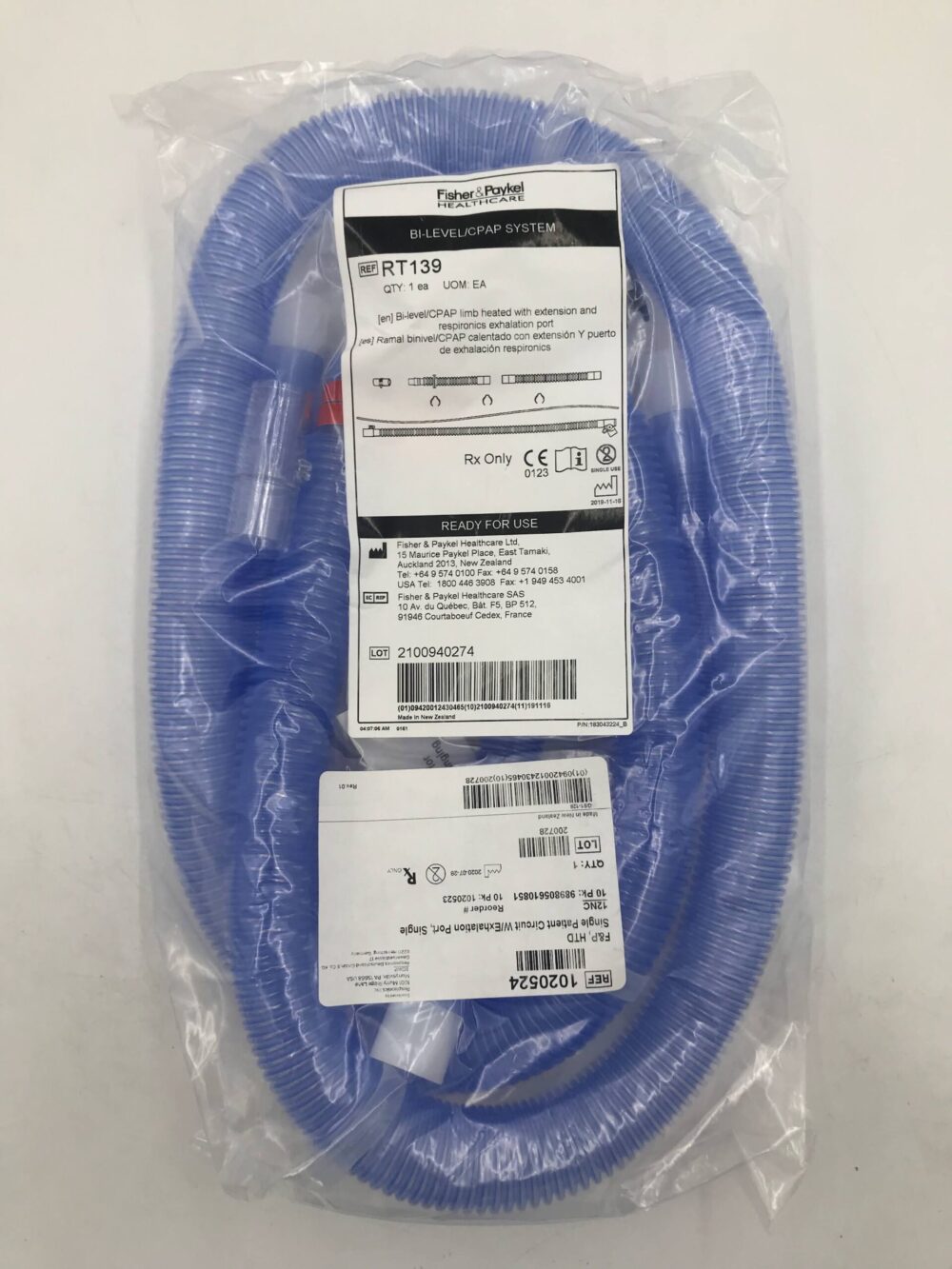 FISHER&PAYKEL RT139 Bi-Level/CPAP Limb Heated w/Extension and ...