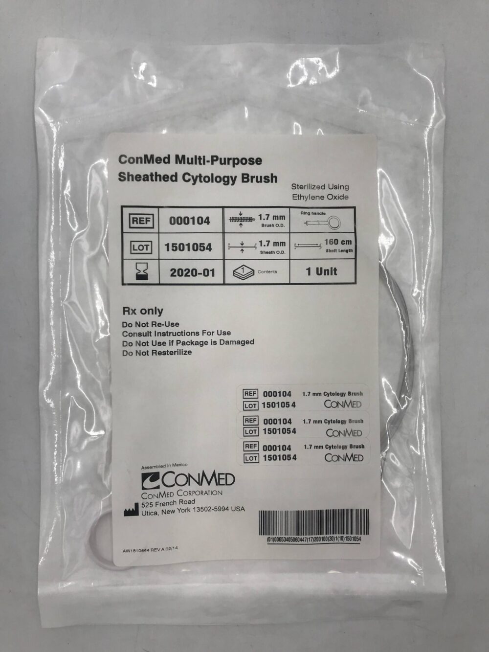 ConMed 000104 Multi-Purpose Sheathed Cytology Brush 160cm(X) - GB TECH USA