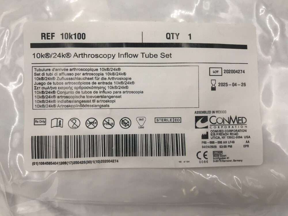 ConMed 10k100 Arthroscopy Inflow Tube Set 10k/24 - GB TECH USA