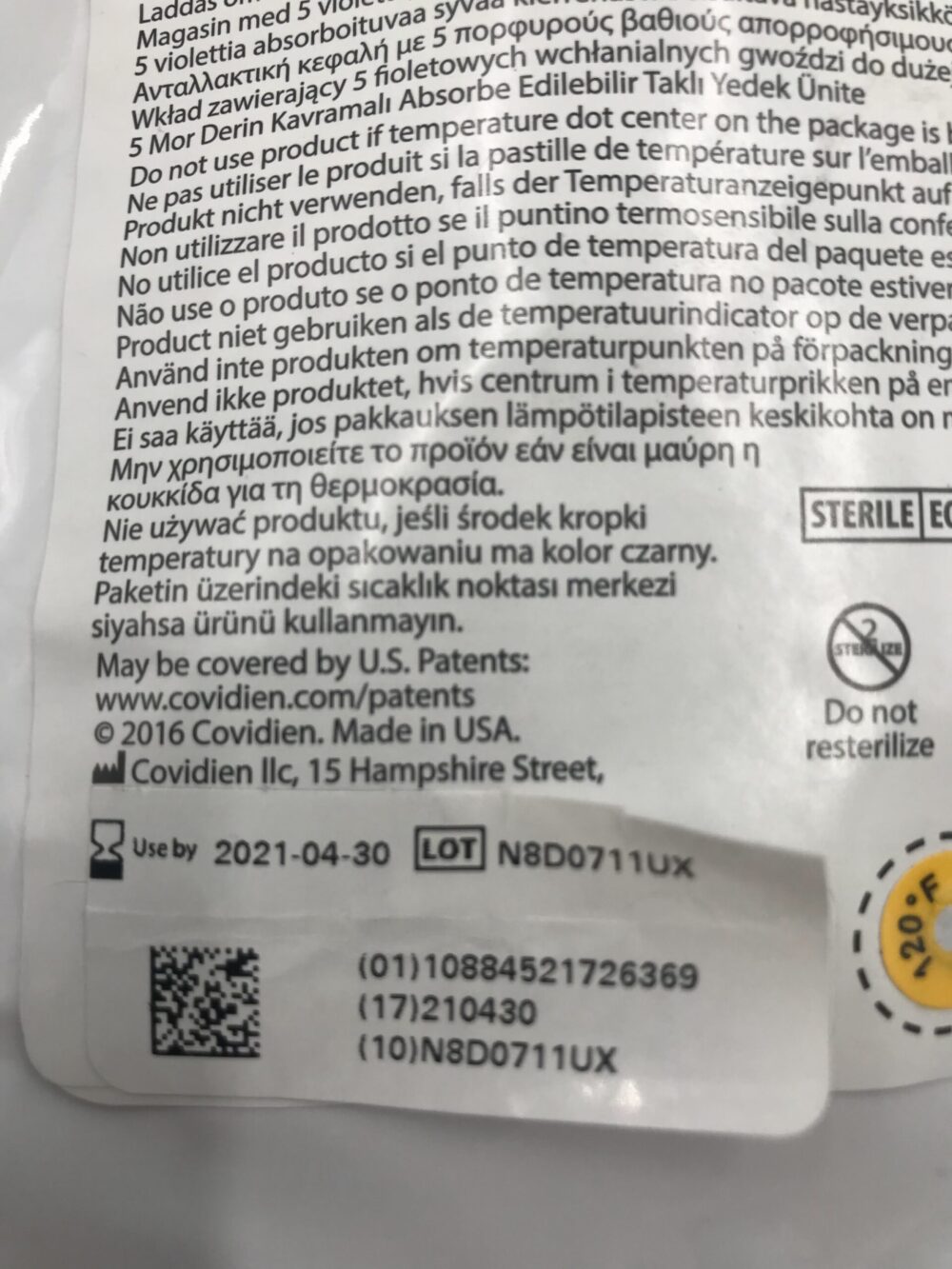 Covidien RELTACK5RDPTSW ReliaTack Violet Deep Purchase Absorbable Tacks ...