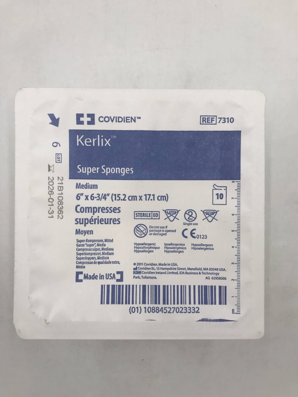 Covidien 7310 Kerlix Super Sponges Medium 6" x 6-3/4" (10/Pack) - GB ...