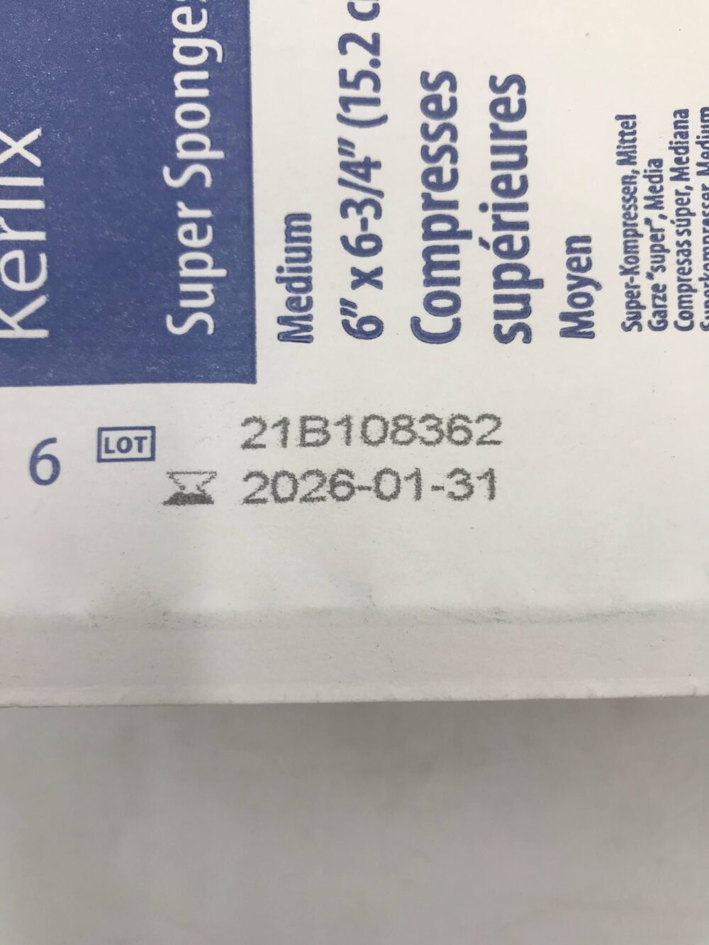 Covidien 7310 Kerlix Super Sponges Medium 6" x 6-3/4" (10/Pack) - GB ...