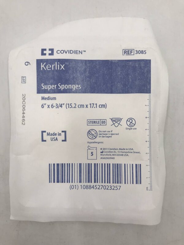 Covidien 3085 Kerlix Super Sponges Medium 6″ x 6-3/4″ (15.2cm x 17.1cm ...