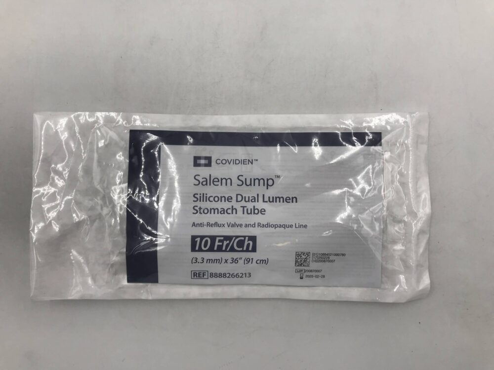 Covidien 8888266213 Salem Sump Silicone Dual Lumen Stomach Tube 10 Fr ...