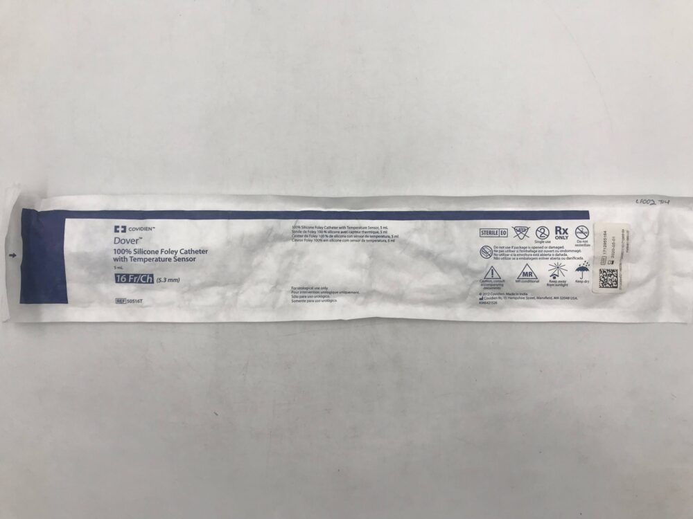 Covidien 50516T Dover 100% Silicone Foley Catheter with Temperature ...