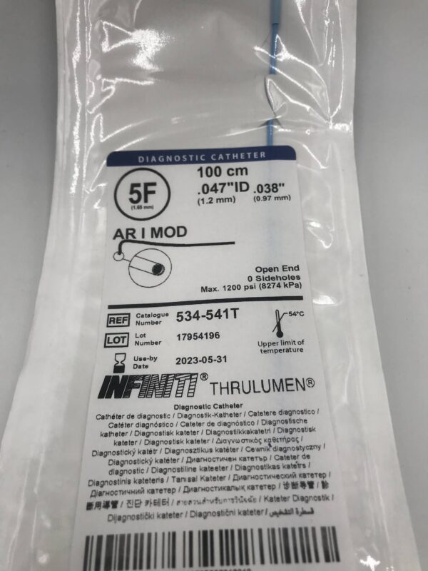 Cordis 534-541T Infiniti Thrulumen Diagnostic Catheter AR I MOD 5F ...