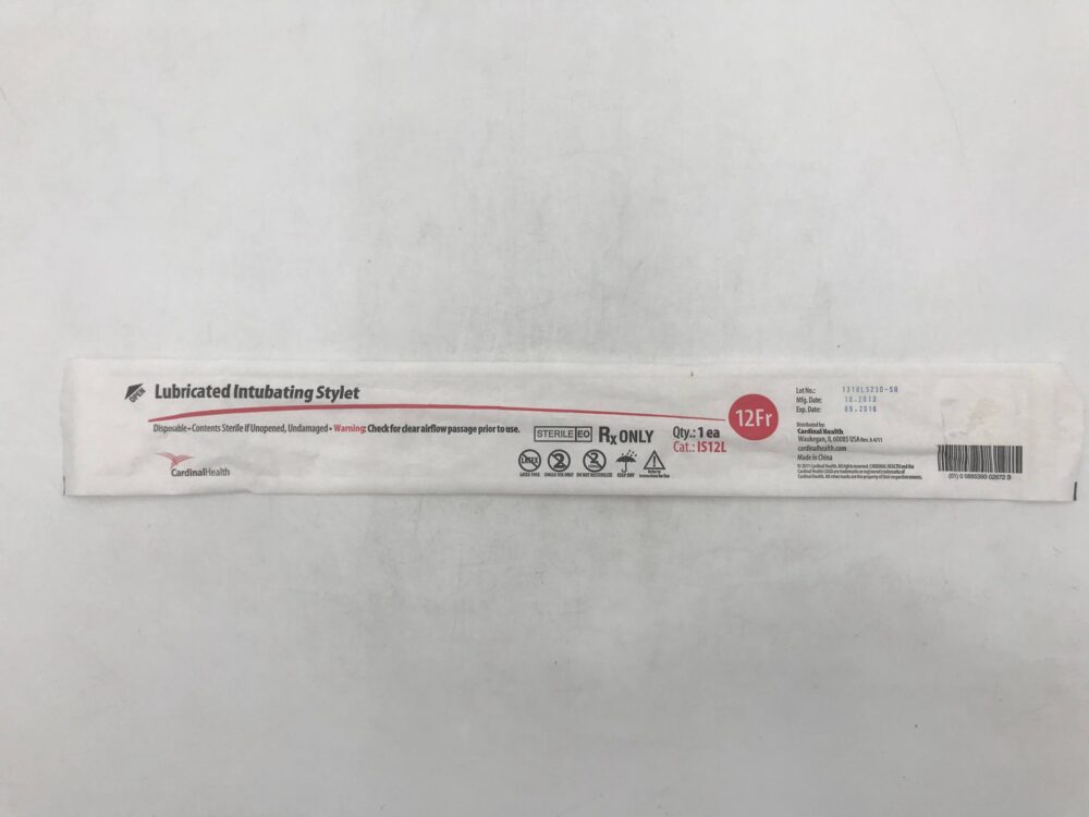 Cardinal Health IS12L Lubricated Intubating Stylet 12Fr (X) - GB TECH USA