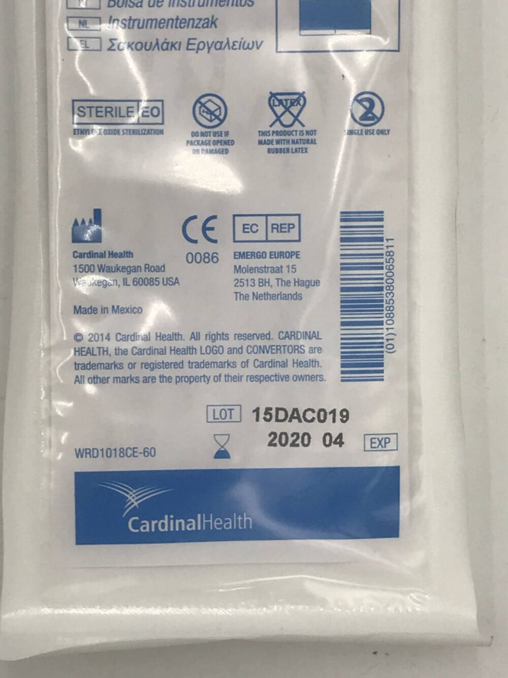 Cardinal Health D1018 Convertors Instrument Pouch 6.75" x 11.5" (X ...