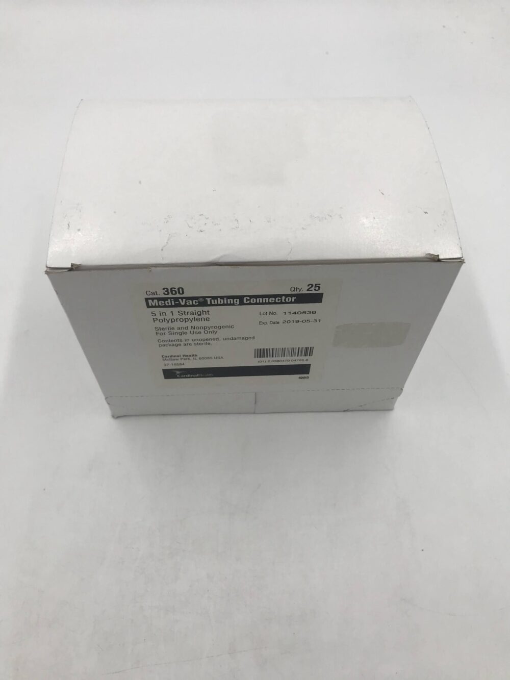 Cardinal Health 360 Medi-Vac Tubing Connector 5 in 1 Straight (25/Box ...