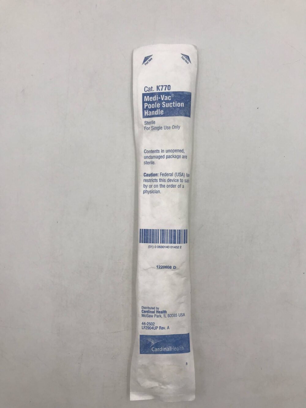 Cardinal Health K770 Medi-Vac Poole Suction Handle - GB TECH USA