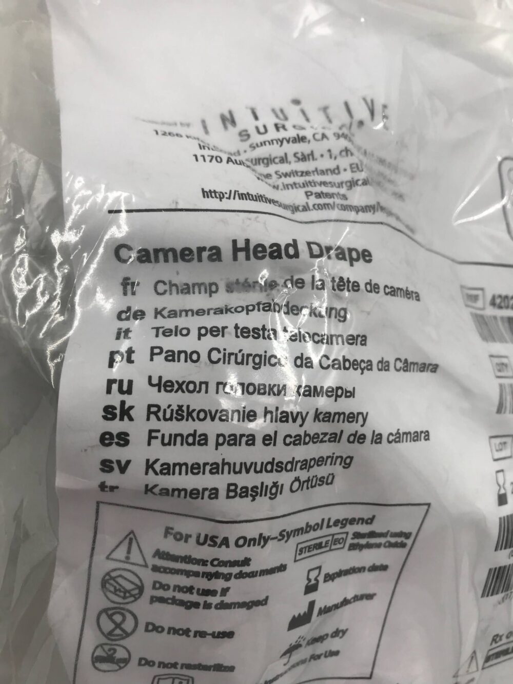 Intuitive 420273 Da vinci Si Camera Head Drape - GB TECH USA