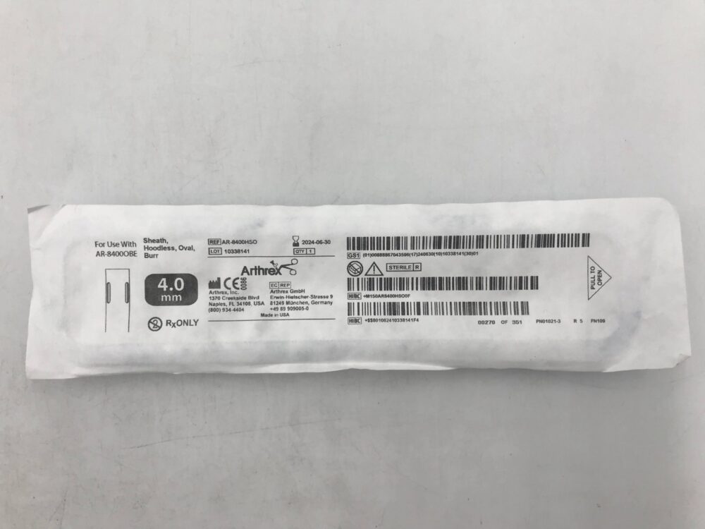 ARTHREX AR-8400HSO Sheath, Hoodless, Oval, Burr, 4.0mm - GB TECH USA