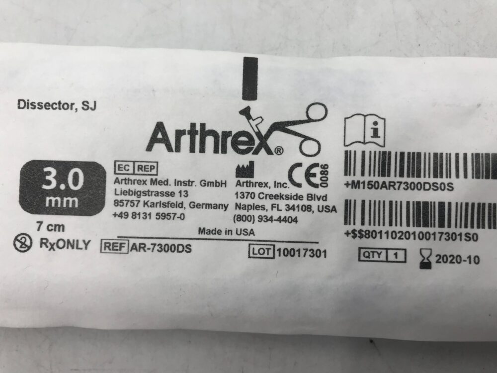 Arthrex AR-7300DS Dissector SJ 3.0mm (X) - GB TECH USA