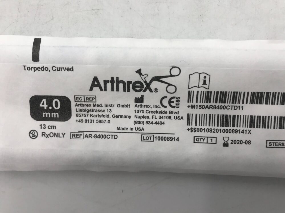 Arthrex AR-8400CTD Torpedo Curved 4.0mm (X) - GB TECH USA