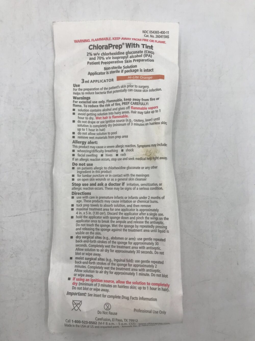 CareFusion 260415NS ChloraPrep with Tint (X) - GB TECH USA