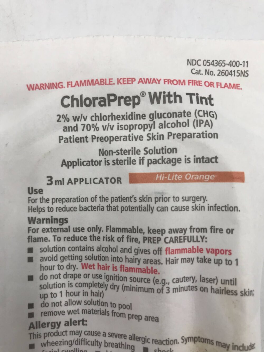 CareFusion 260415NS ChloraPrep with Tint (X) - GB TECH USA