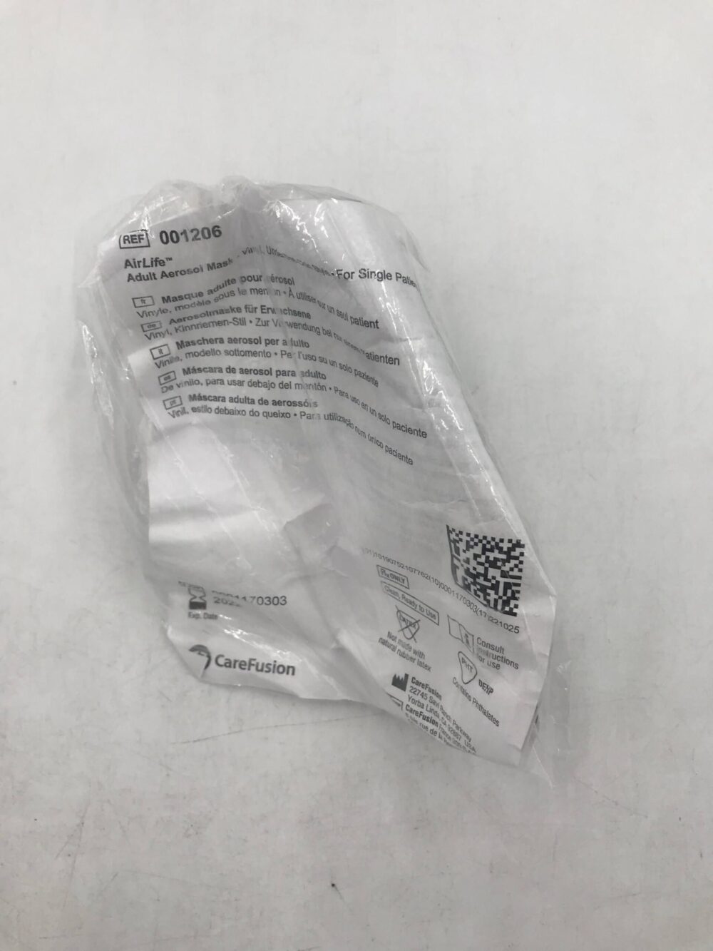 CareFusion 001206 AirLife Adult Aerosol Mask Under The Chin Style (X ...