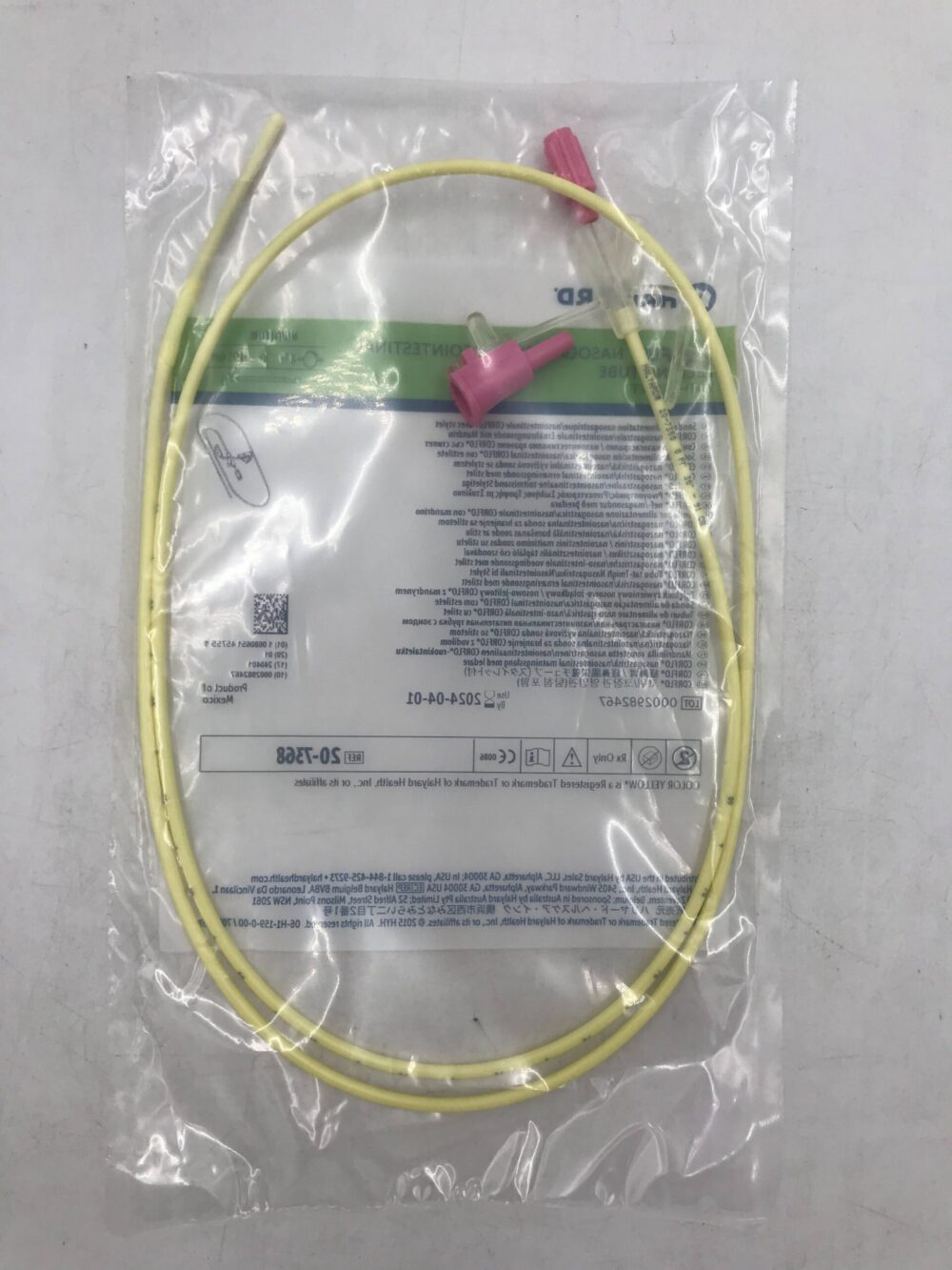 HALYARD 20-7368 Corflo Nasogastric / Nasointestinal Feeding Tube w ...
