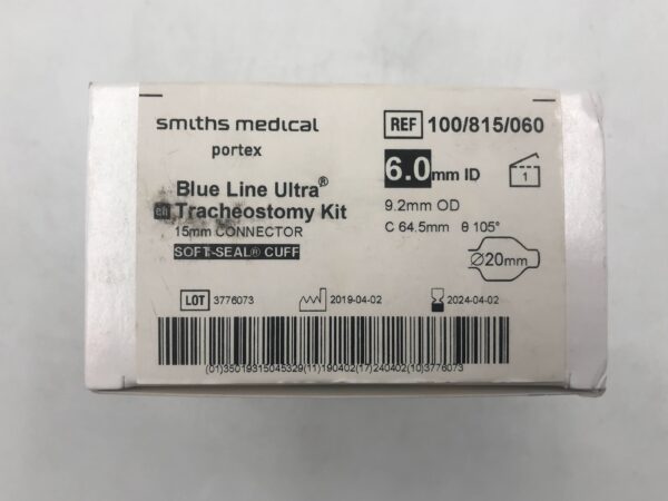 SMITHS MEDICAL 100/815/060 Portex Tracheostomy Kit Soft-Seal Cuff 6mm ...