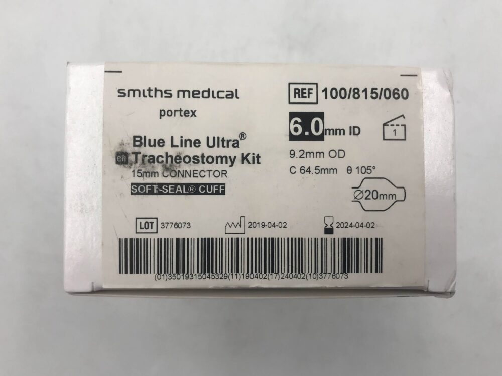 SMITHS MEDICAL 100/815/060 Portex Tracheostomy Kit Soft-Seal Cuff 6mm ...