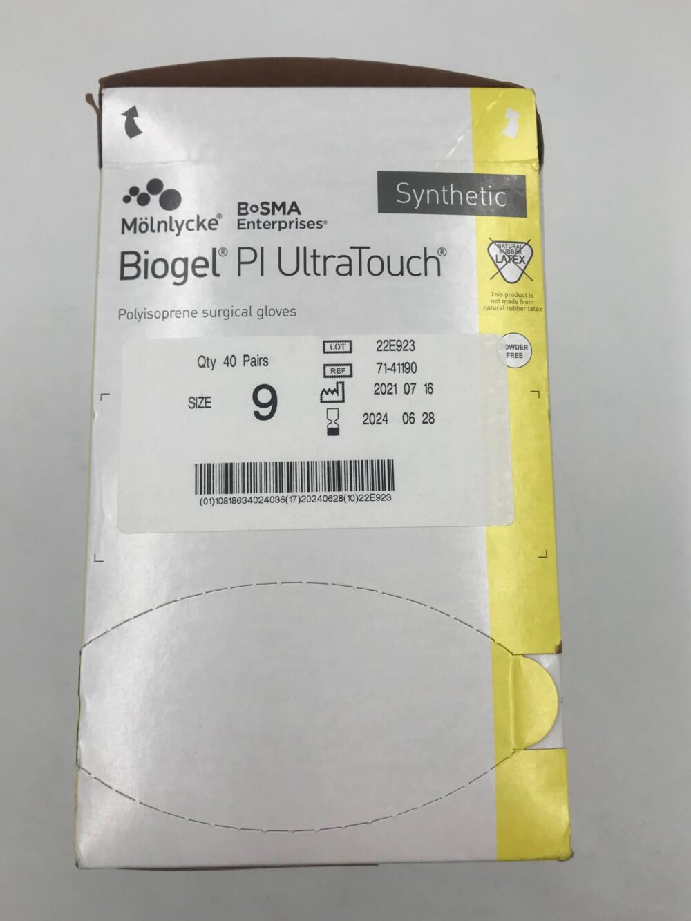 MOLNLYCKE 71-41190 Biogel PI UltraTouch Polyisoprene Surgical Gloves ...