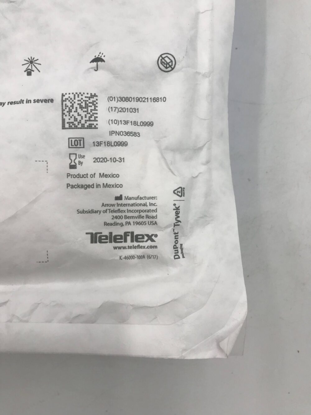 ARROW CDC-17702-1A Two-Lumen CVC Kit, ErgoPack 7F x 20cm x .032in(X ...