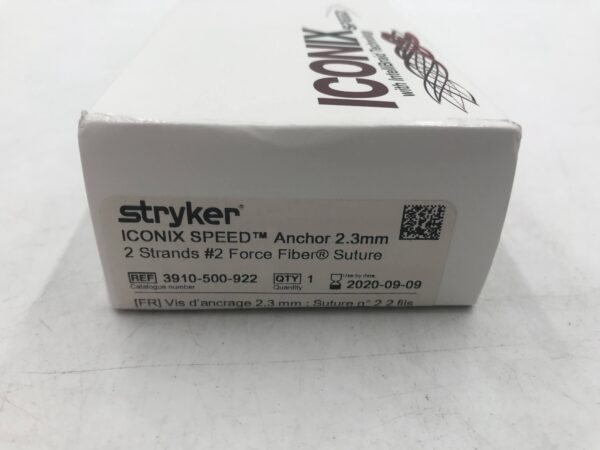 STRYKER 3910-500-922 ICONIX SPEED Anchor 2.3mm #2 Force Fiber Suture(X ...
