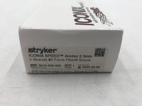 STRYKER 3910-500-922 ICONIX SPEED Anchor 2.3mm #2 Force Fiber Suture(X ...