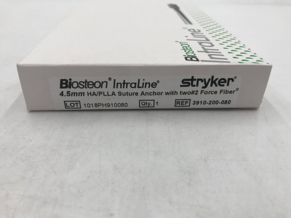 STRYKER 3910-200-080 Biosteon IntraLine HA/PLLA Sutura Anchor w/ Two #2 ...