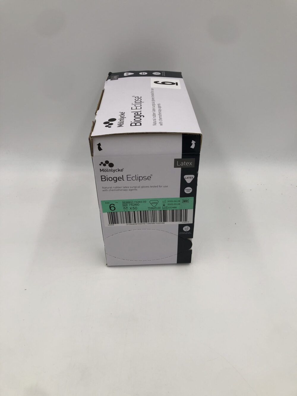 Molnlycke 75260 Biogel Eclipse Natural Rubber Latex Surgical Gloves ...