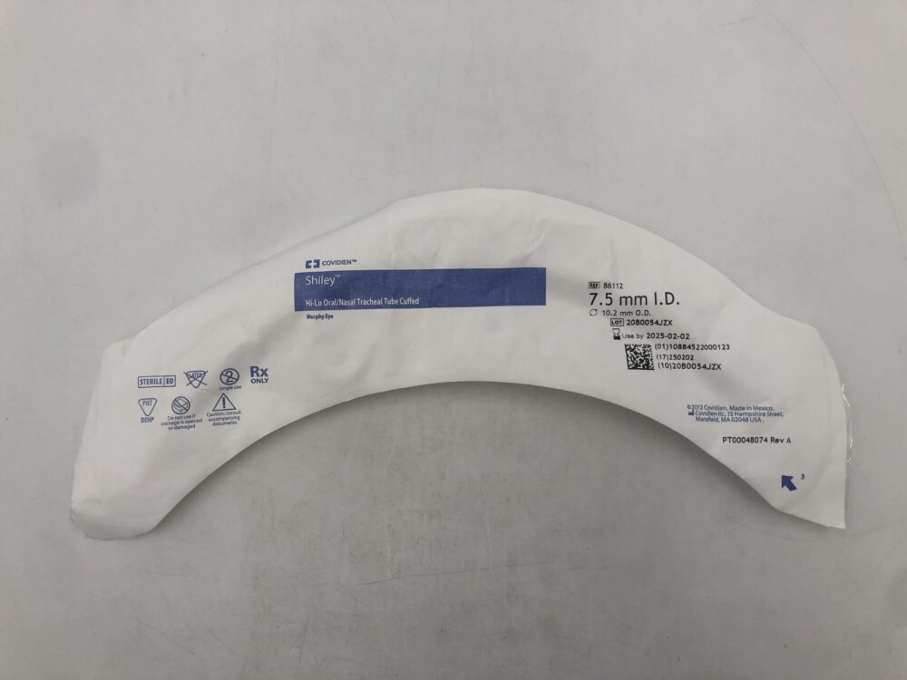 Covidien 86112 Shiley Hi-Lo Oral/Nasal Tracheal Tube Cuffed Murphy Eye ...