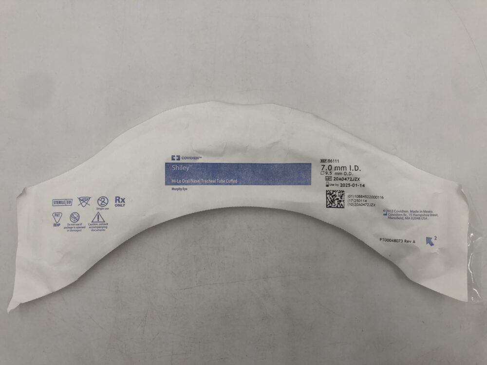 Covidien 86111 Shiley Hi-Lo Oral/Nasal Tracheal Tube Cuffed Murphy Eye ...