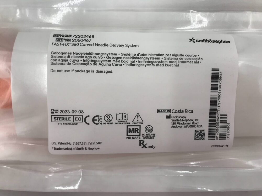 SMITH&NEPHEW 72202468 Fast-Fix 360 Curved Needle Delivery System (X ...