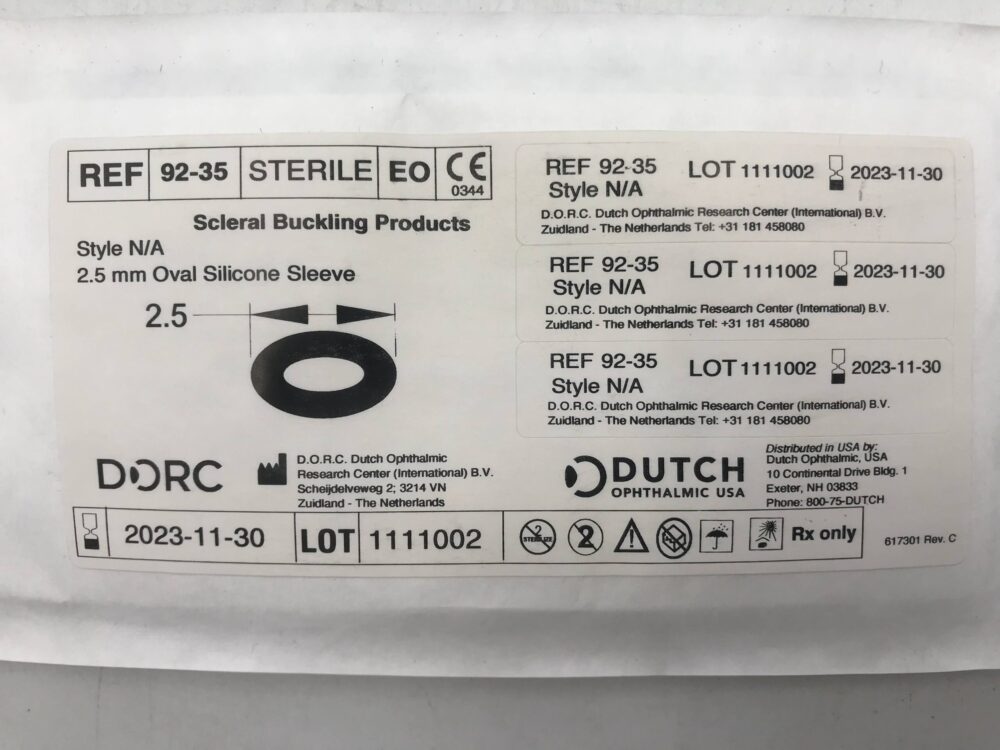 Dorc 92-35 Style N/A 2.5mm Oval Silicone Sleeve (X) - GB TECH USA