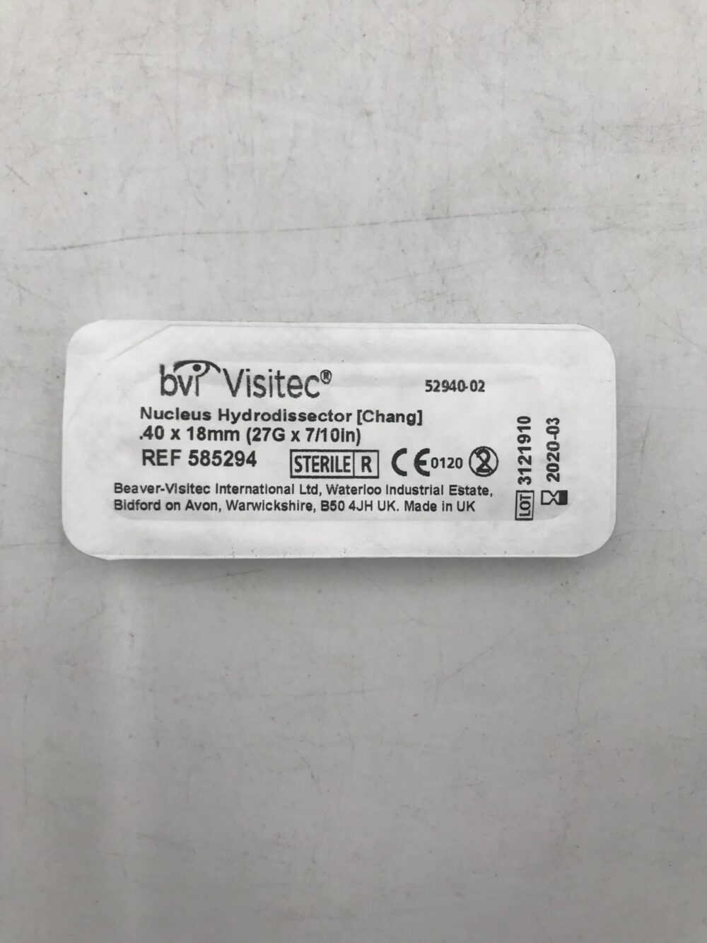 BVI Visitec 585294 Nucleus Hydrodissector (Chang) .40 x 18mm (27G x 7 ...