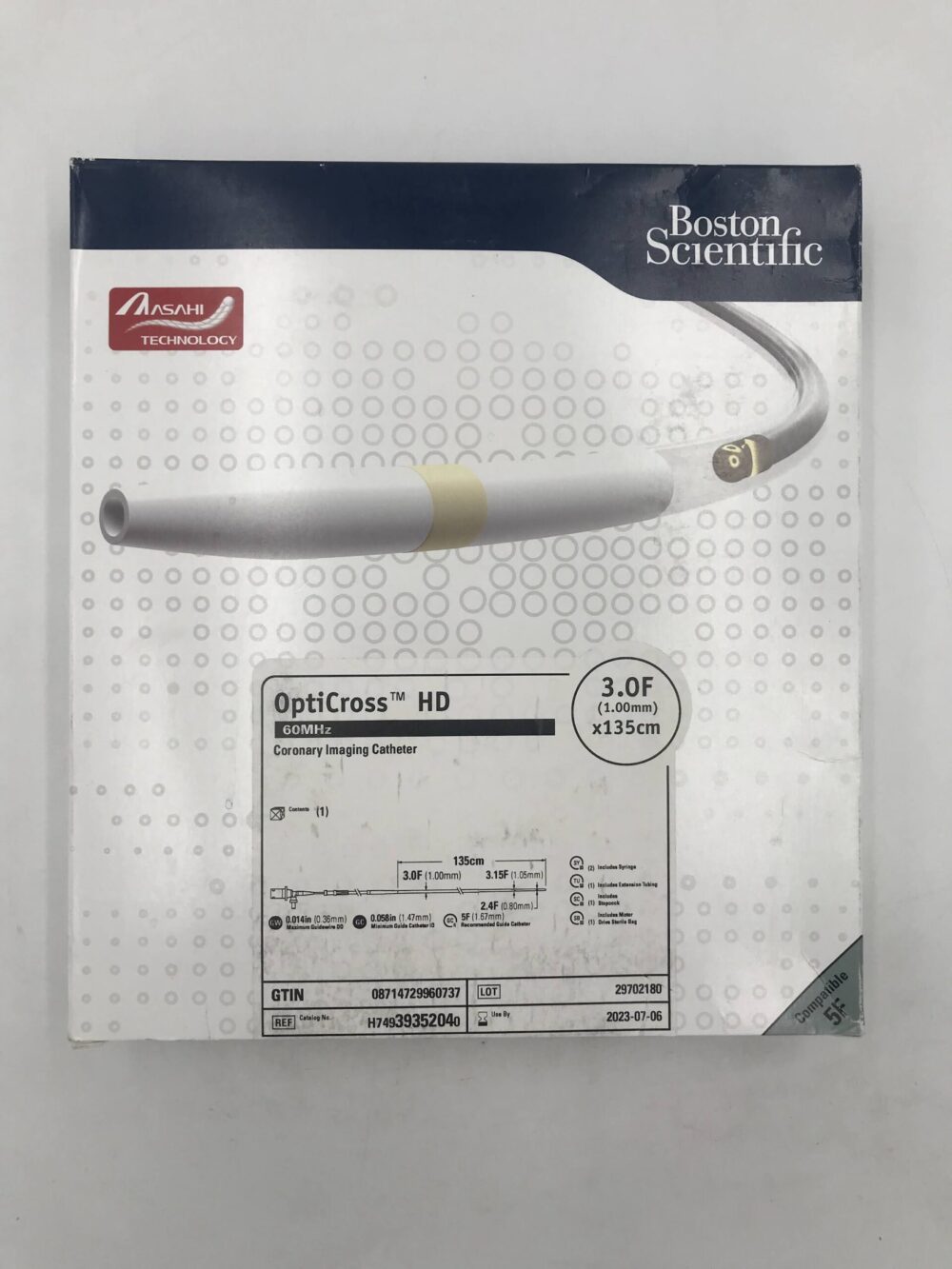 Boston Scientific 3935204 OptiCross HD 60MHz Coronary Imaging Catheter ...