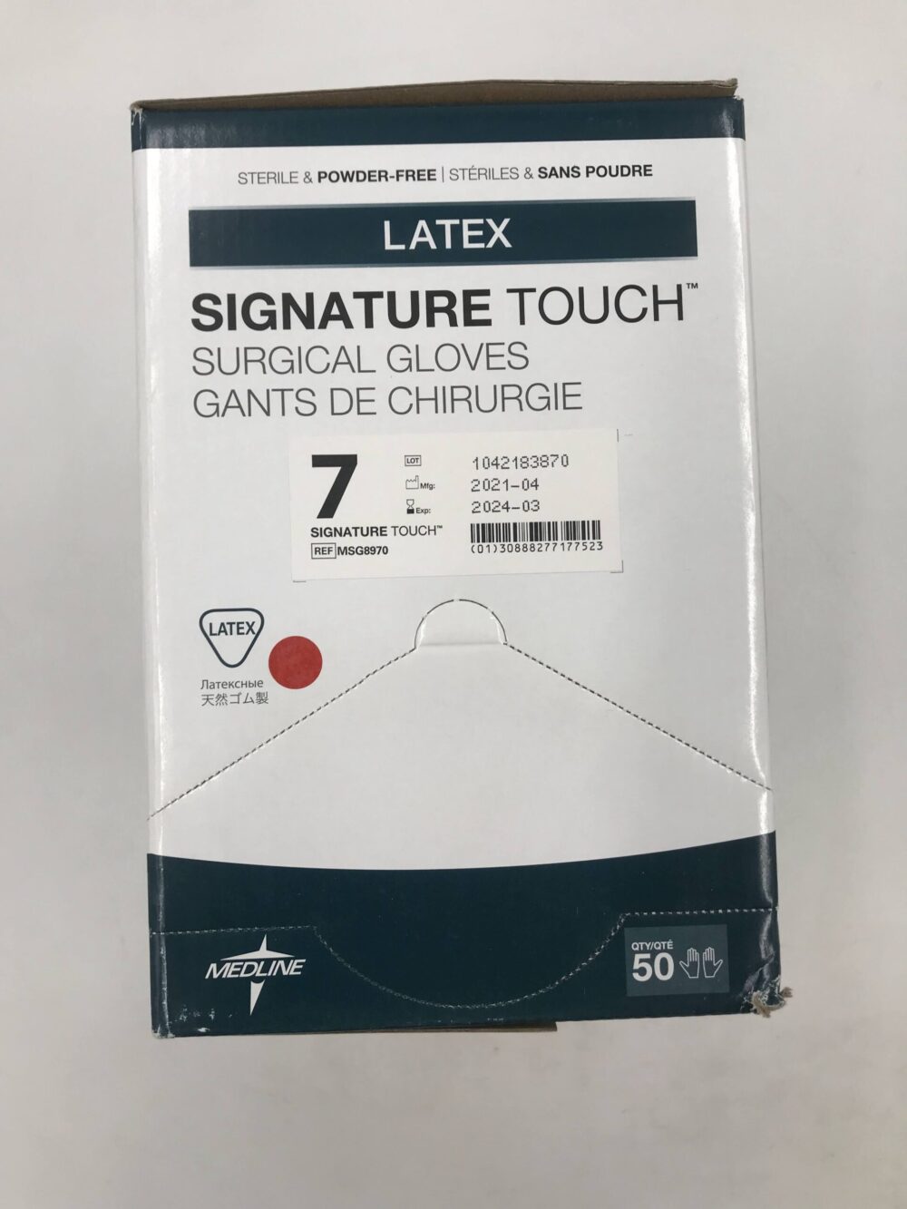 MEDLINE MSG8970 Signature Touch Surgical Gloves, Size 7 (50Pairs/Box)(X ...