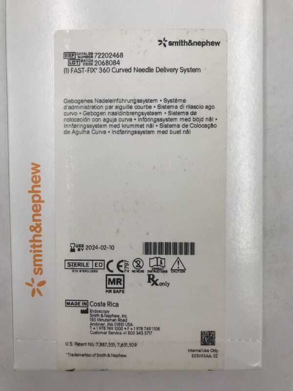 Smith&Nephew 72202468 Fast-Fix 360 Curved Needle Delivery System (X ...