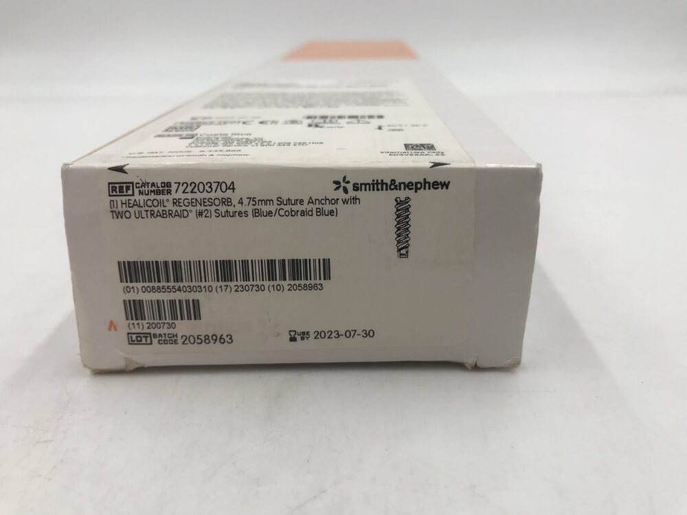 Smith&Nephew 72203704 Healicoil Regenesorb 4.75mm Suture Anchor with ...