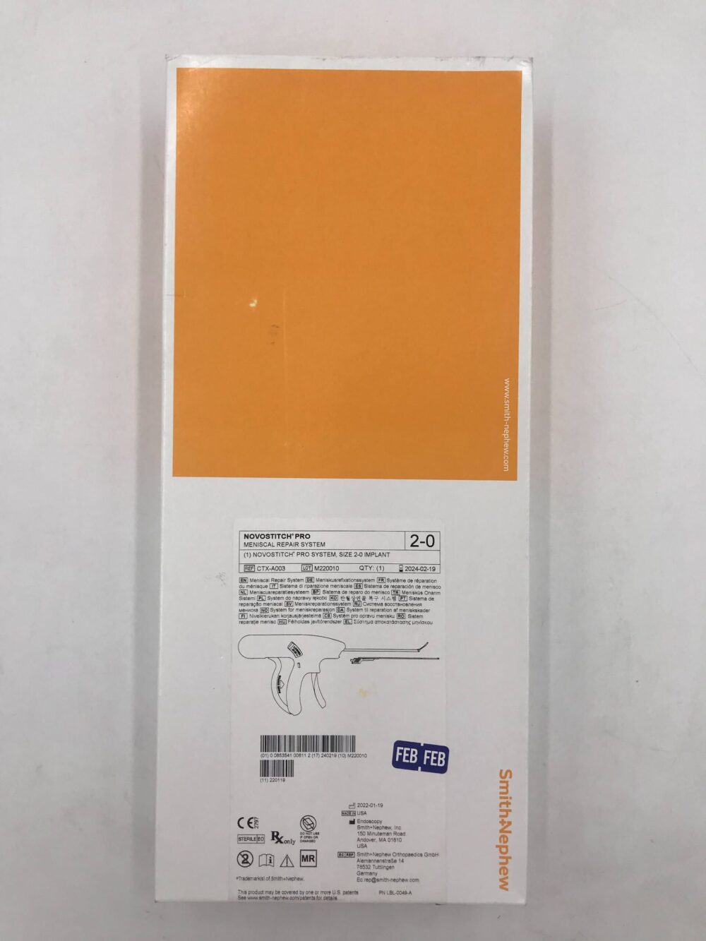 Smith&Nephew CTX-A003 Novostitch Pro Meniscal Repair System 2-0 (X ...