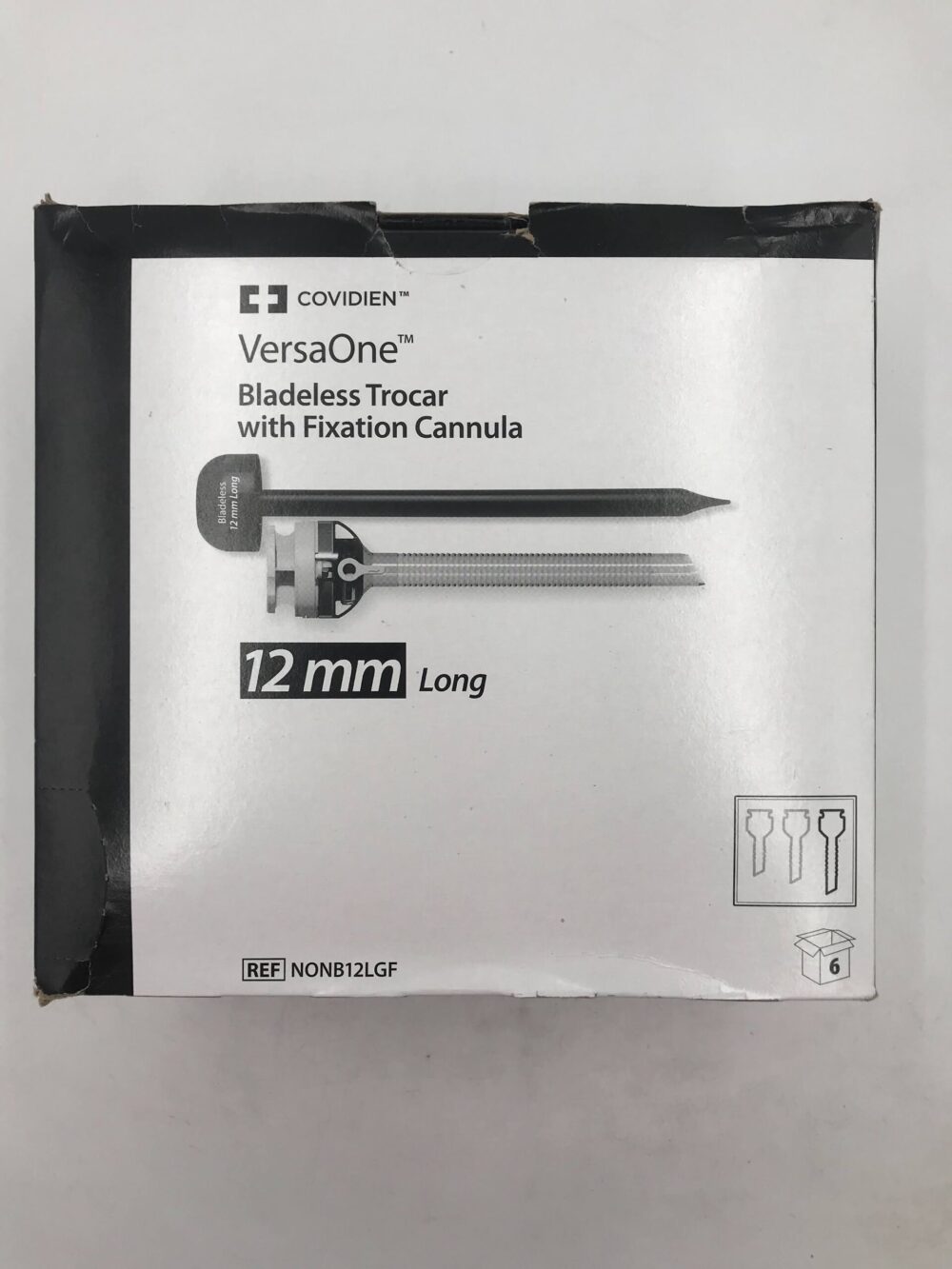 Covidien NONB12LGF VersaOne Bladeless Trocar with Fixation Cannula 12mm ...