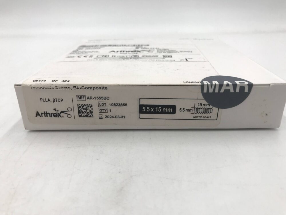 Arthrex AR-1555BC Tenodesis Screw Biocomposite 5.5 x 15mm (X) - GB TECH USA