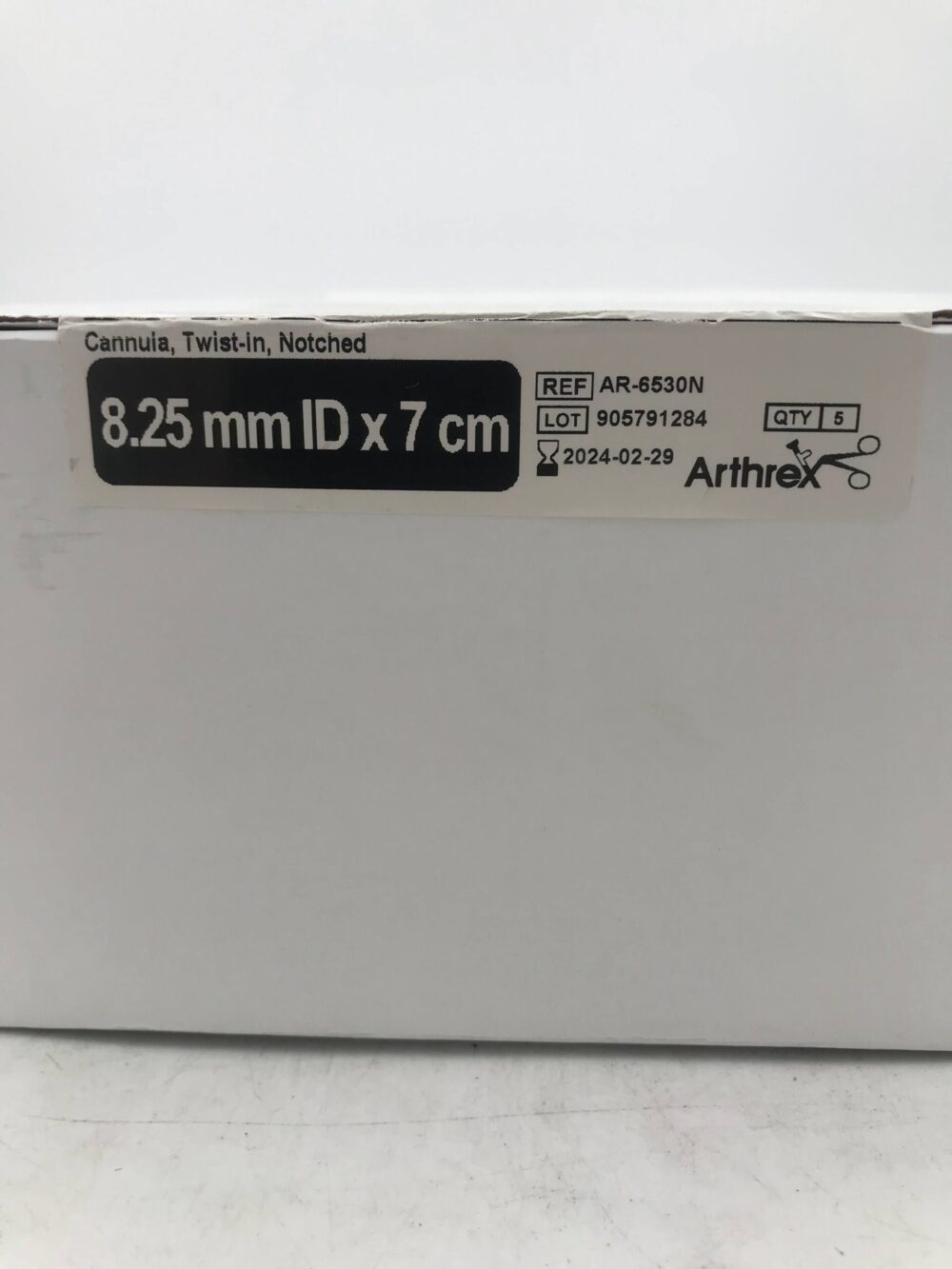Arthrex AR-6530N Cannula Twist-In Notched 8.25mm ID x 7cm (5/Box) (X ...