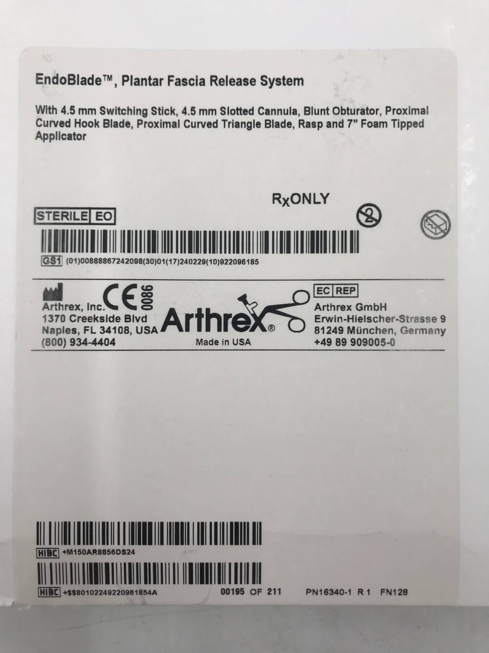 Arthrex AR-8856DS EndoBlade Plantar Fascia Release System (X) - GB TECH USA