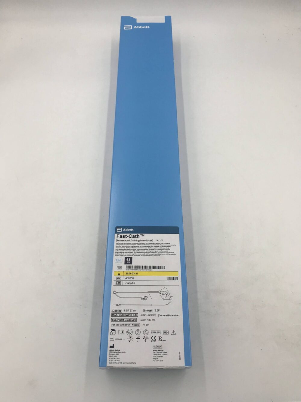 ABBOTT 406850 Fast-Cath SL2 Transseptal Guiding Introducer 8.5F x 63cm ...