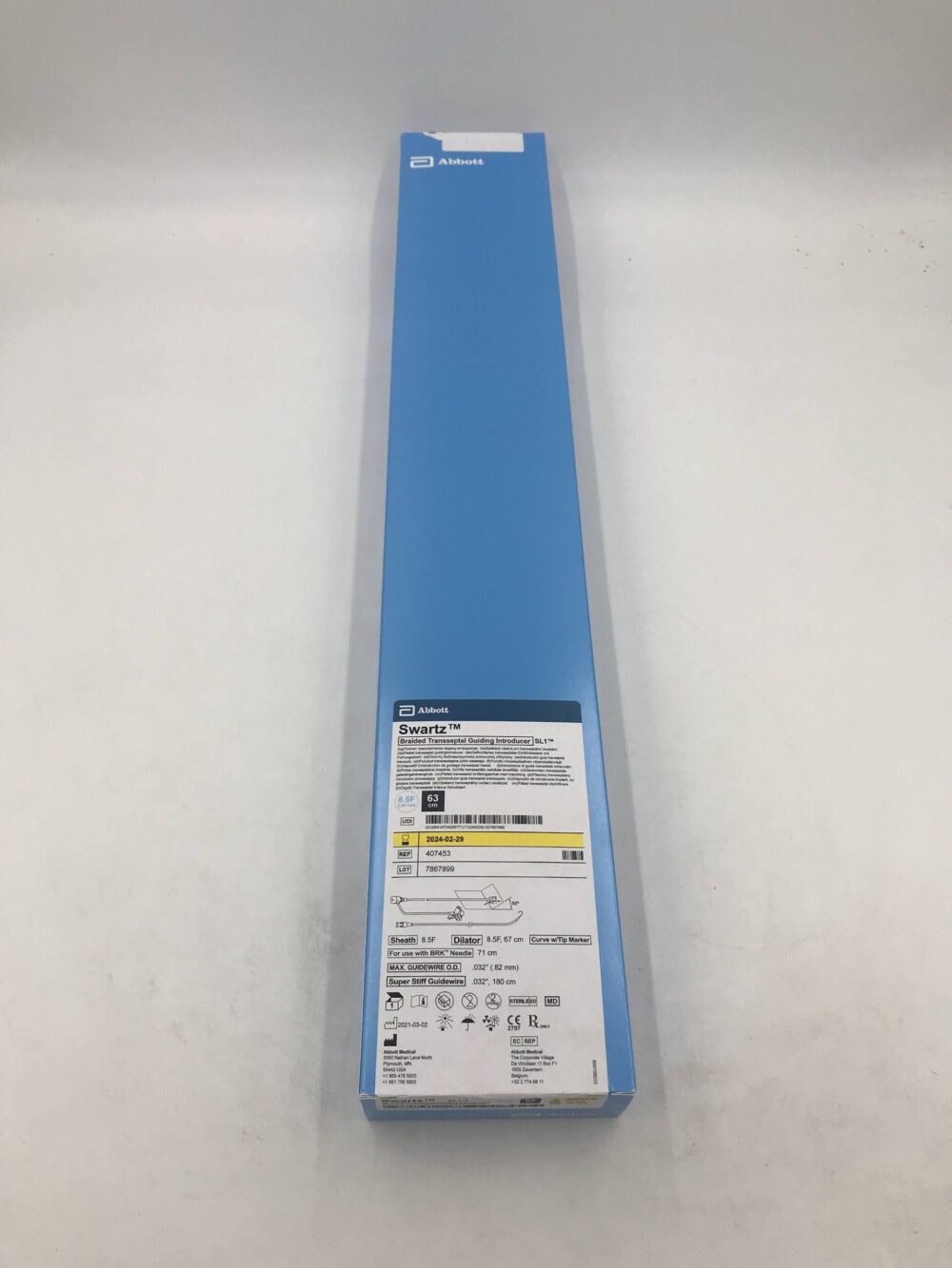 ABBOTT 407453 Swartz SL1 Braided Transseptal Guiding Introducer 8.5F x ...