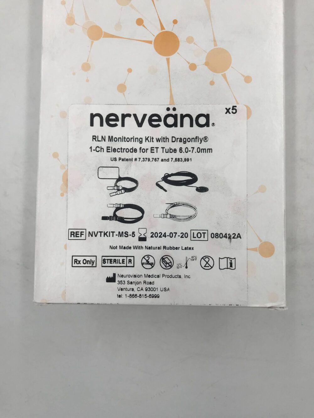 NEUROVISION NVTKIT-MS-5 Nerveana RLN Monitoring Kit w/ Dragonfly 6-7mm ...